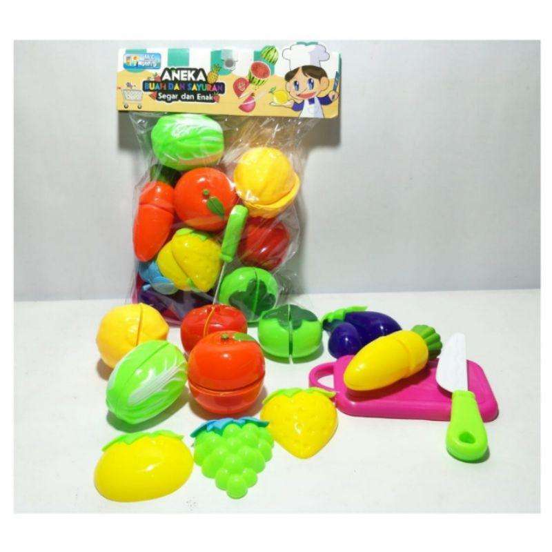 Jual Mainan Anak Potong Buah Potong Sayur Fruit Cutting Fruit - Isi 12 ...