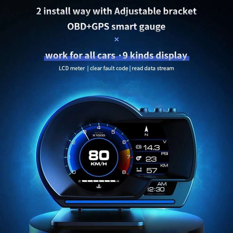 Promo Rmj Home Geyiren P6 Smart Car Gauge Tampilan Layar Kejelasan ...