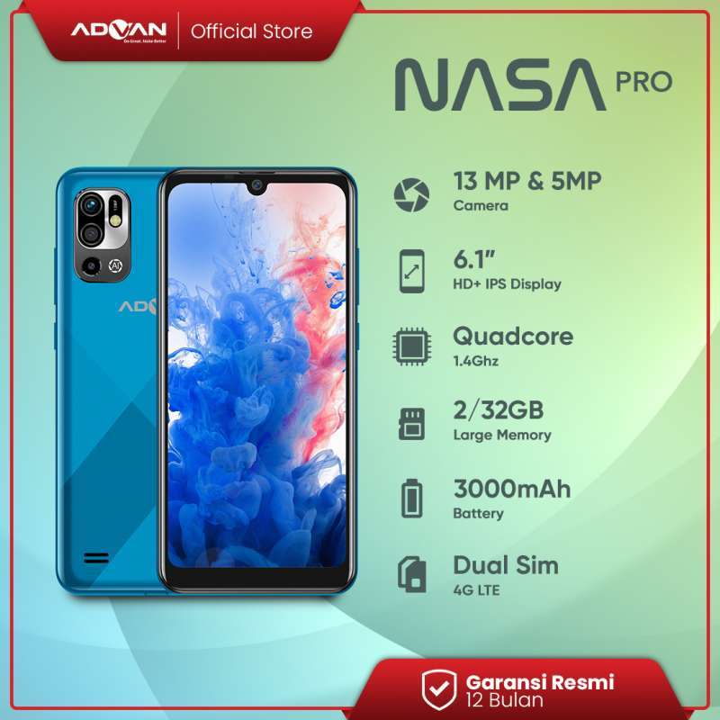 Promo Advan Nasa Pro 2GB / 32GB Android 11 Garansi Resmi Biru Diskon 31 ...