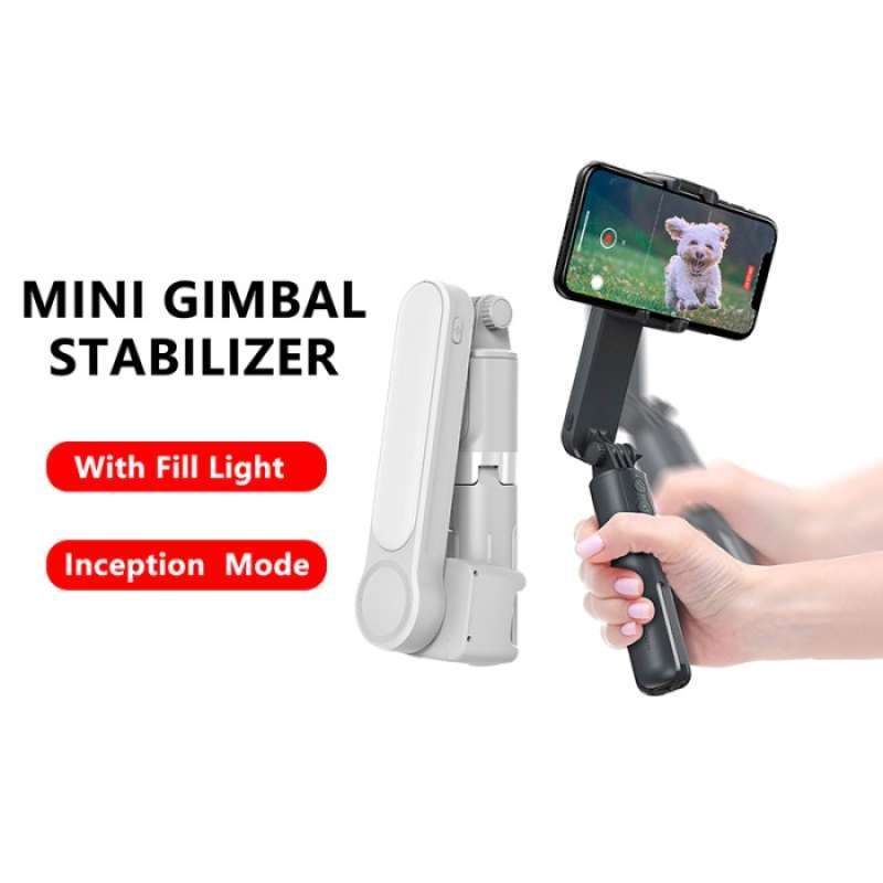 Promo Mini Gimbal Stabilizer With Led And Bluetooth Tongsis Gimbal Led ...