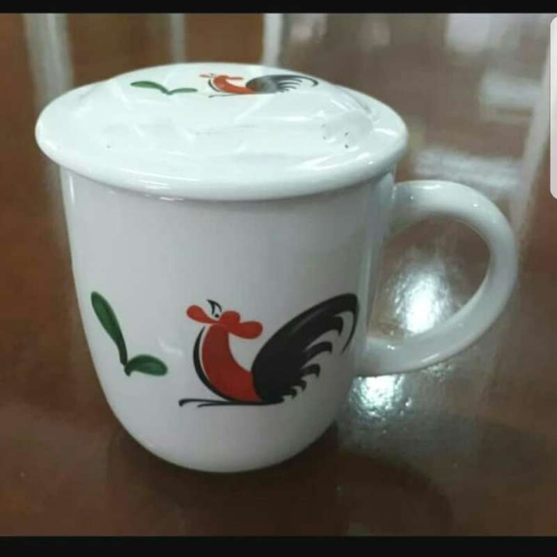 Promo Gelas Mug Keramik/Porcelain Mug/Gelas Mug Ayam Jago/Mug Keramik ...