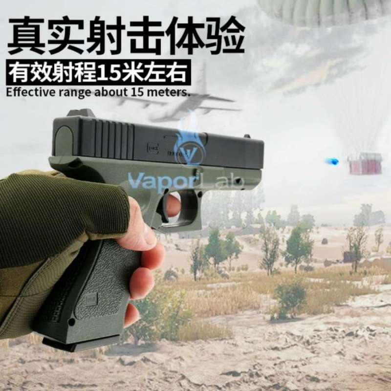 Jual pistol mainan anak toy gun glok dengan magazine peluru water gel ...