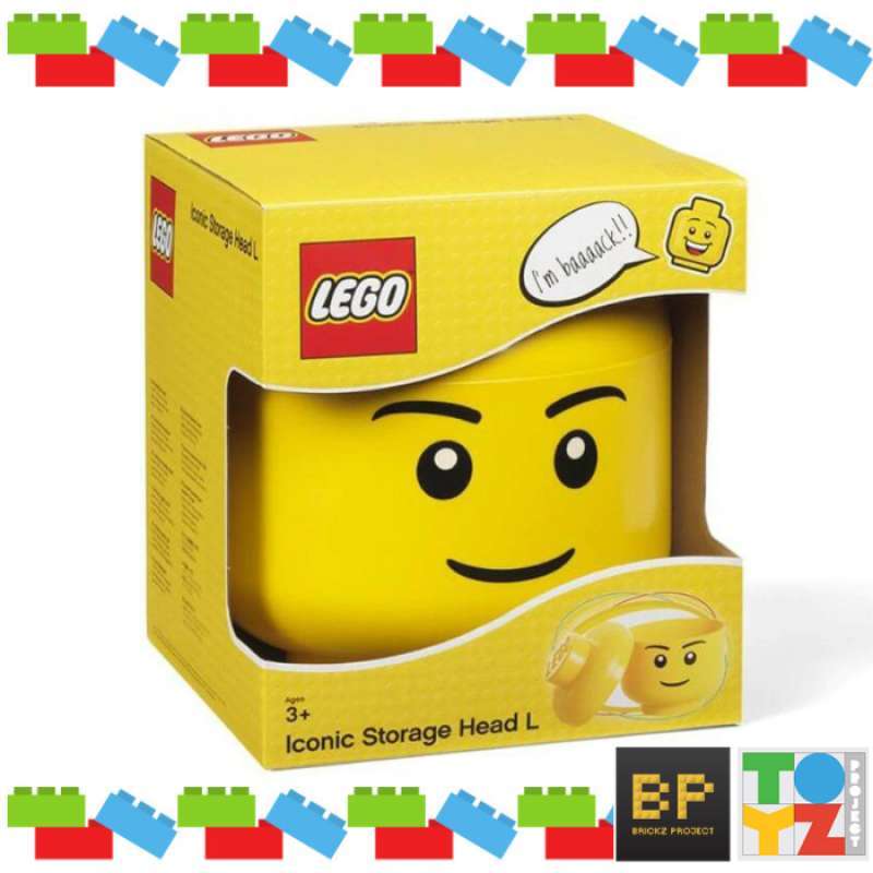 Jual Lego Storage Head Male Large L Smiley Face B di Seller Toyz ...