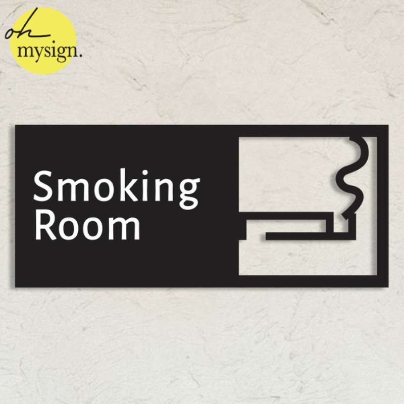 Jual Smoking Room Sign Akrilik Acrylic Sign Ruang Merokok Modern di ...