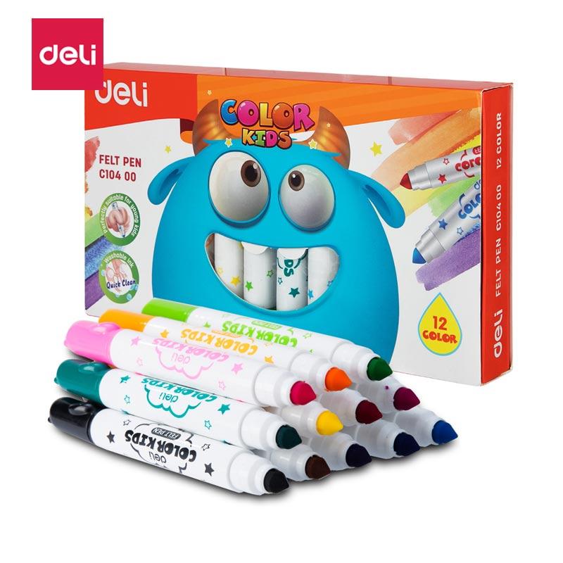 Jual Deli EC10400 Spidol Warna [1.0 - 5.0 mm/12 Warna] di Seller Deli ...