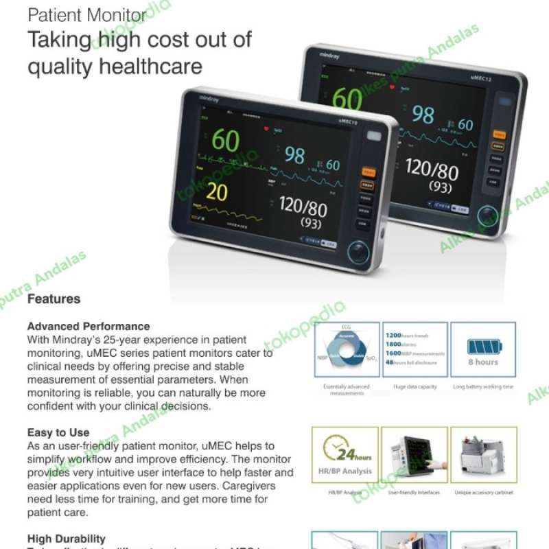 Jual patient monitor Mindray Umec10 di Seller Laylaa Shop - Wanasari ...