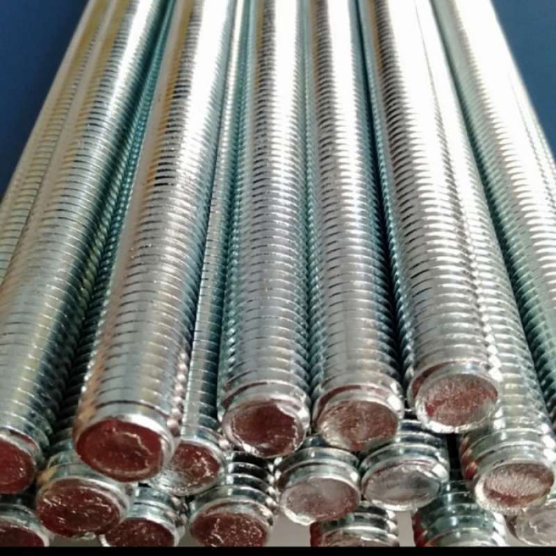 Jual Asdrat Putih Galvanis M18 X 1 Meter Long Drat M18 Stud Bolt M18 ...