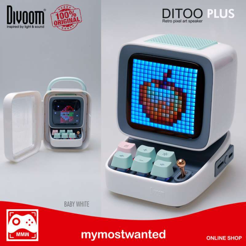 Promo Divoom Ditoo Plus Pixel Art Bluetooth Speaker Retro Classic ...