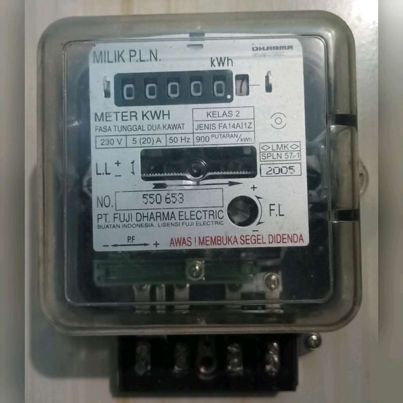 Jual KWH METER 1PHASE 5(20)A Analog Merk Fuji Dharma Electric di Seller V-HOME - Pagedangan, Kab ...