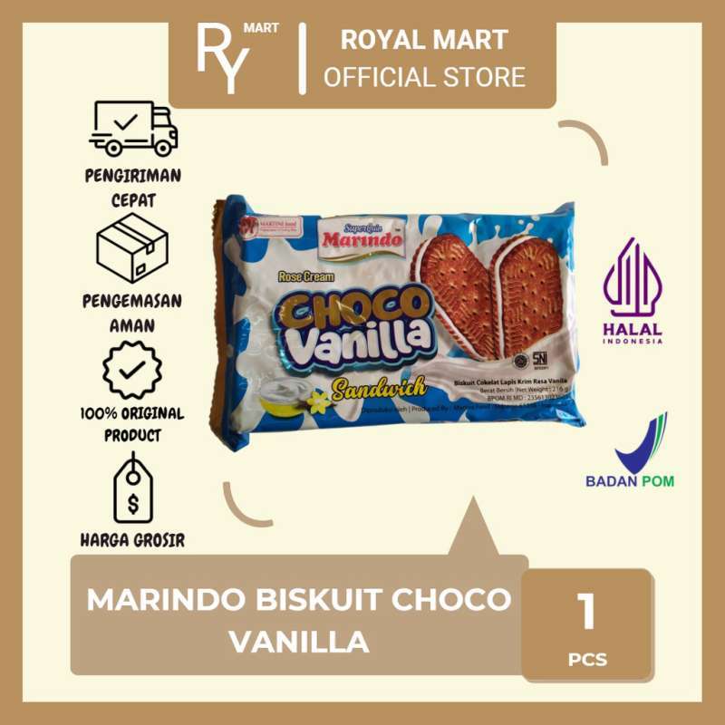 Jual Marindo Biskuit Choco Vanilla 216g x 1's di Seller Royal Mart ...