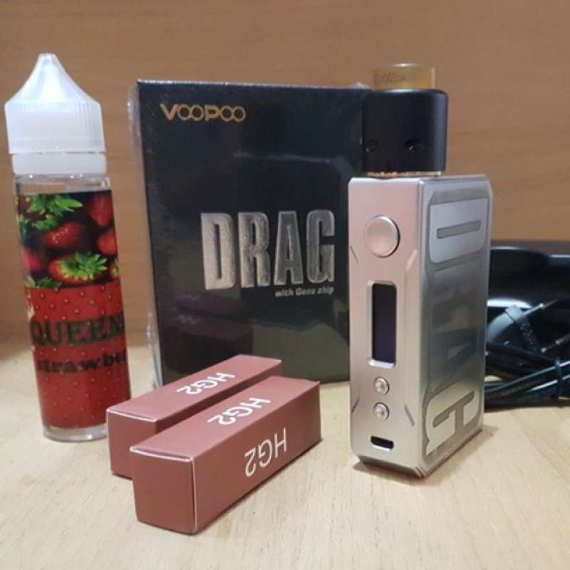 Promo Paket Ngebul Box Mod Voopoo Drag 157 Watt Kit Rda Vaporizer ...