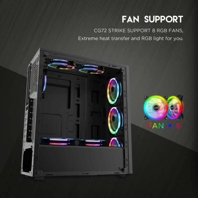 Jual Casing Pc Gaming Fantech Cg-72 Black Di Seller Komputermedan ...