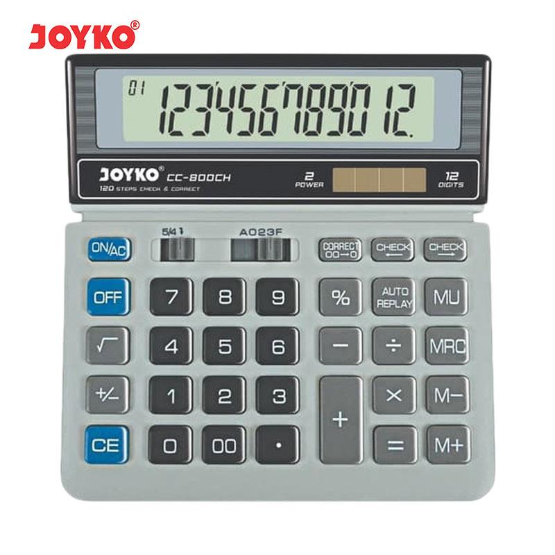 Promo Joyko Calculator CC-800CH [ 12 Digits / Check Correct ] Diskon 4% ...