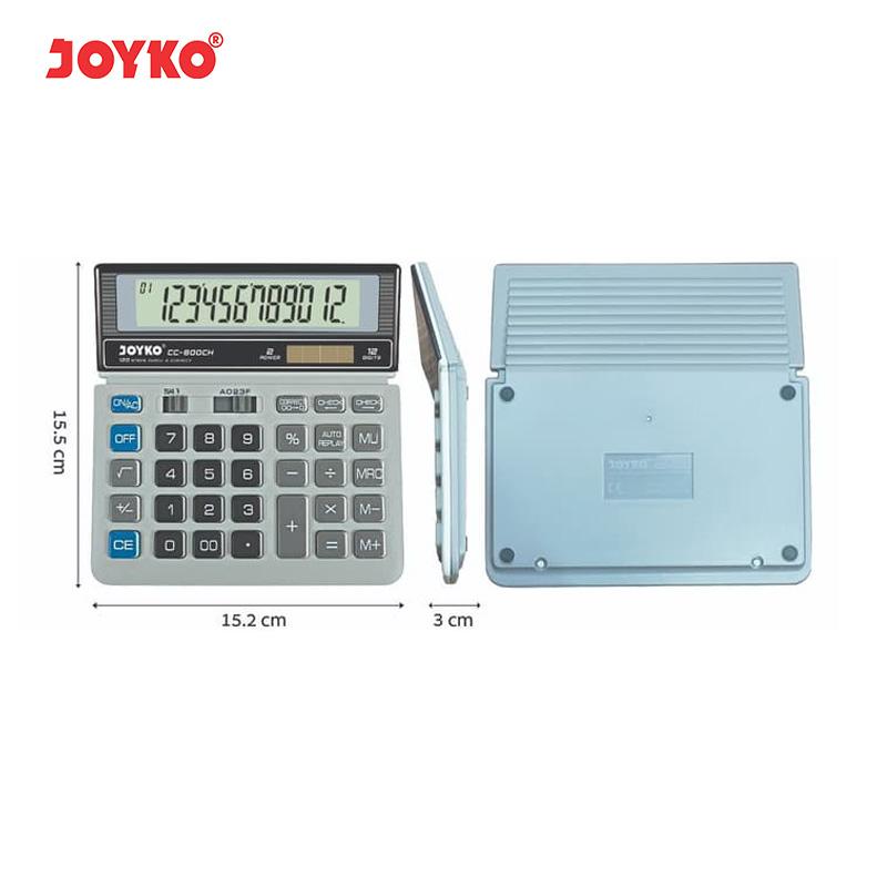 Promo Joyko Calculator CC-800CH [ 12 Digits / Check Correct ] Diskon 4% ...