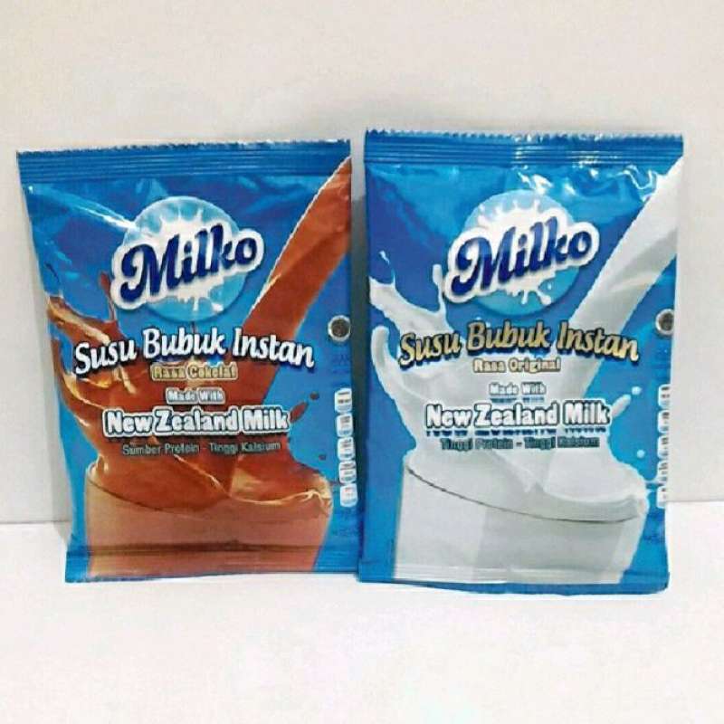 Jual Susu Milko Bubuk Instan Sachet Original & Coklat / Milk Powder ...