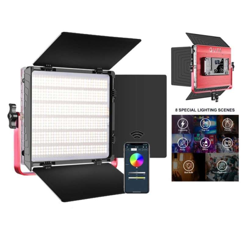 Jual GVM 1200D-RGB Hight Beam Bi-Color & Hight Power 50W LED Video ...