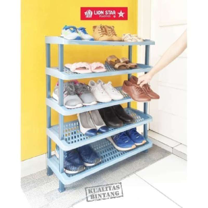 Jual Lion Star Rak Sepatu Plastik Susun 5 | Lion Star A-55 Maxi Shoes ...
