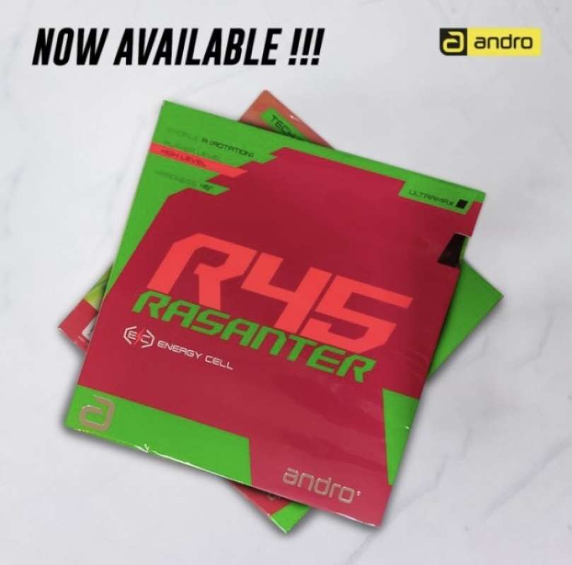 Promo Karet Bat Tenis Meja Pingpong Andro Rasanter R45 Energy Cell ...
