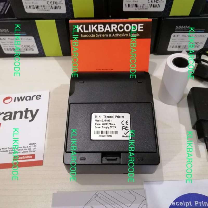 Jual Iware Mini Portable Bluetooth Thermal Receipt Printer Zj-5809 Di ...