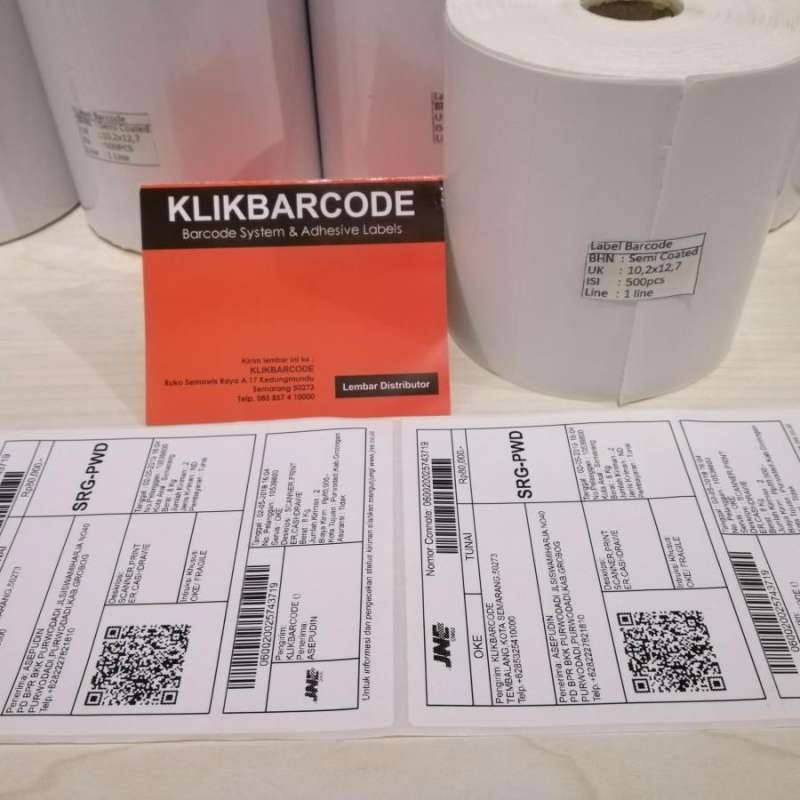 Jual Kertas Stiker Label Barcode 102*127mm Agen Jne Di Seller ...