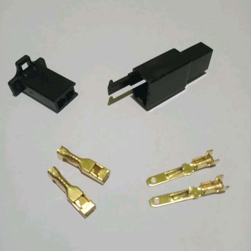 Jual Soket 2 Pin Skun Kecil / Socket Kabel 2 Pin Kecil /konektor Kabel ...