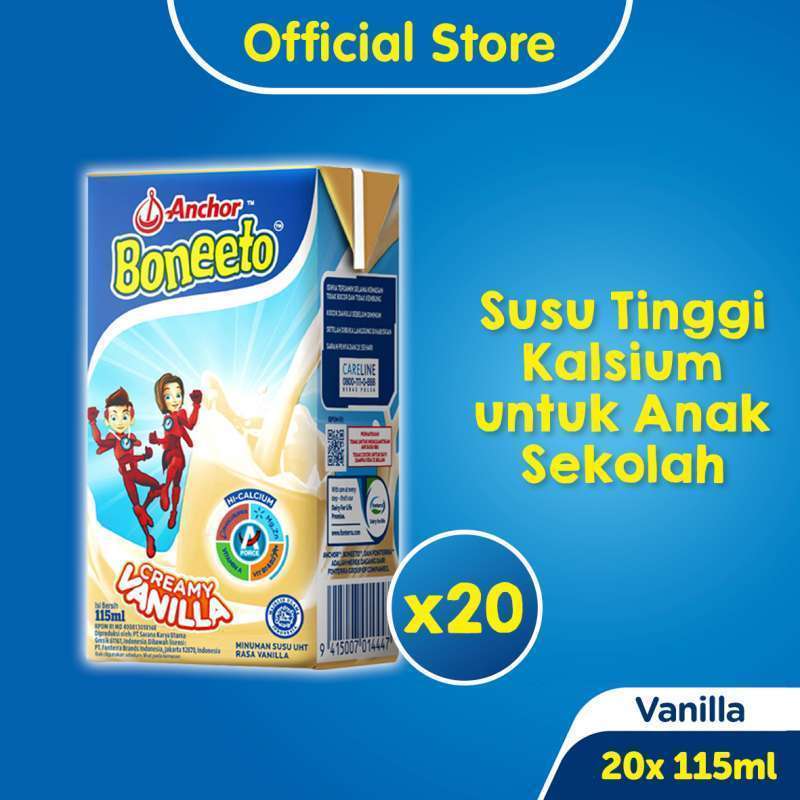 Jual Anchor Boneeto UHT Creamy Vanilla 115ml (1/2 Carton = 20 Pcs) di ...