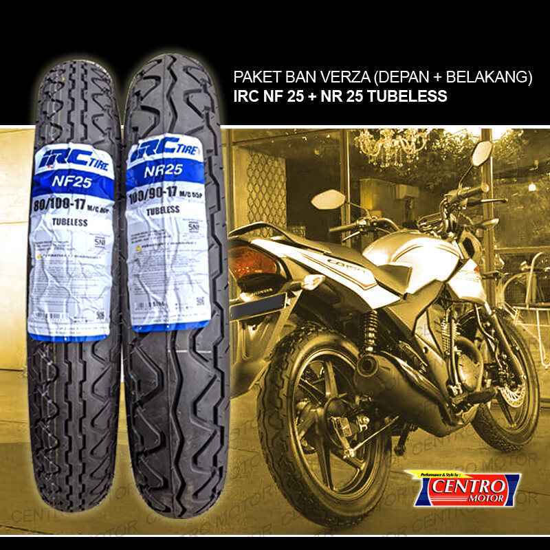 Jual BAN IRC VERZA RING 17 DEPAN DAN BELAKANG TUBELESS. Silahkan Pilih ...