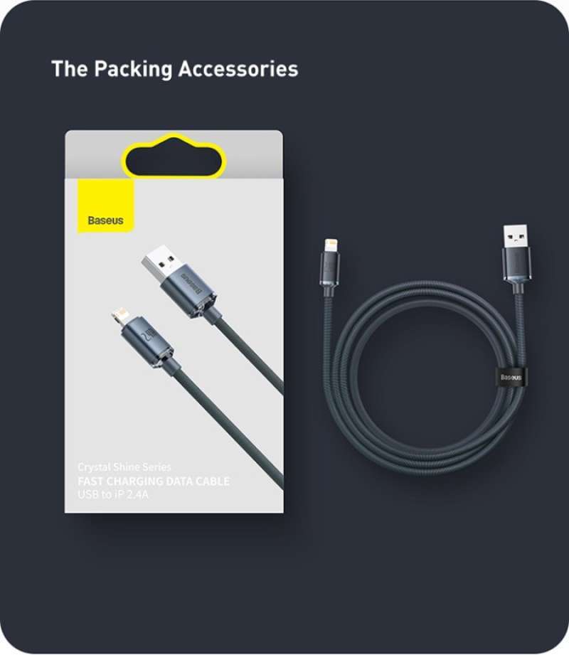 Jual Baseus Crystal Shine Kabel iPhone Cable Usb To Lightning Fast ...