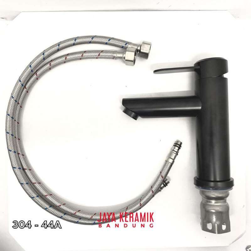 Jual Kran Wastafel Panas Dingin//Kran Cuci Tangan//TKJ-304-38A Hitam ...
