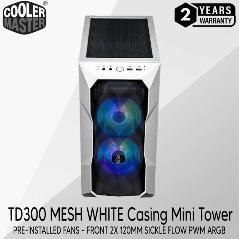 Jual Cooler Master Td300 Mesh Casing Mini Tower - Putih di Seller ...
