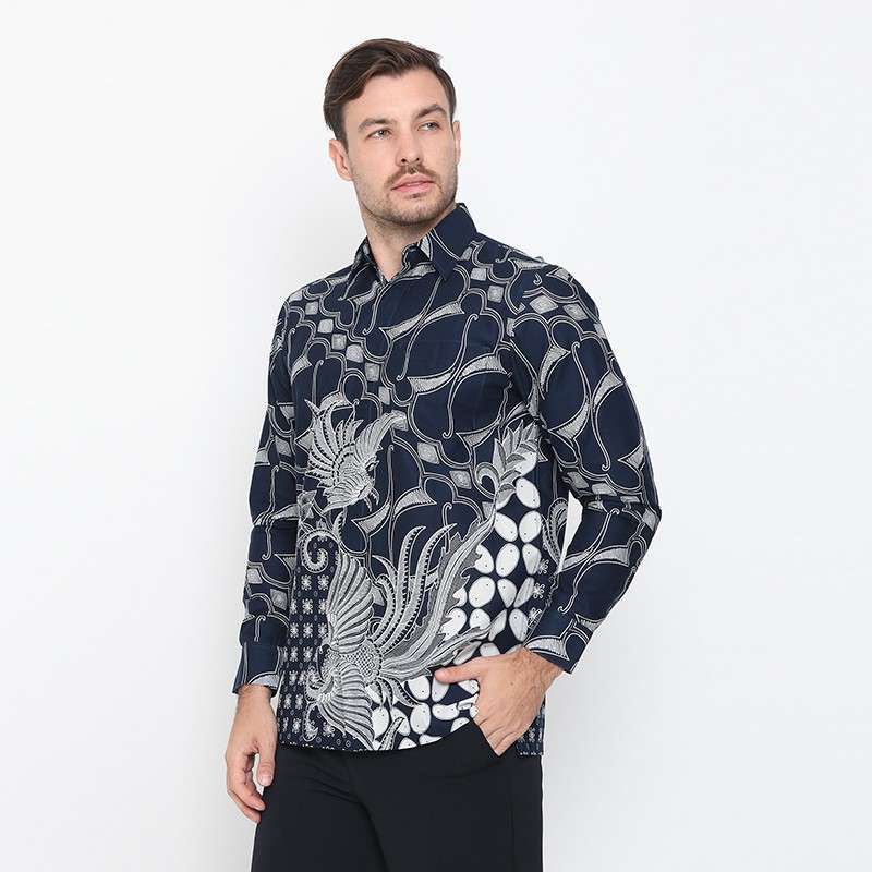 Jual Adinata Batik Pria Kemeja Lengan Panjang Rama Shinta - Xl Di ...