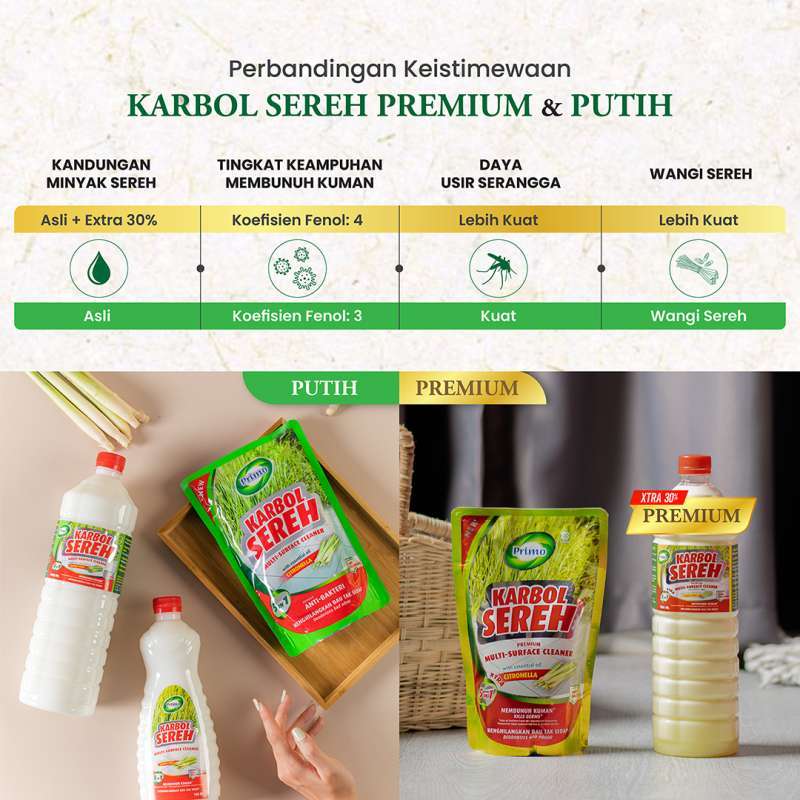 Promo Primo Karbol Sereh Citronella Asli Disinfektan Antiseptik 5 L ...