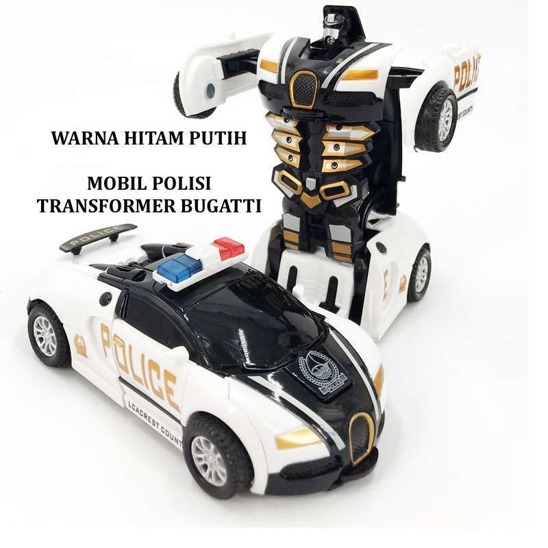 Jual MAINAN MOBIL ROBOT POLISI TRANSFORMER BUGGATI TANPA BATERAI di ...