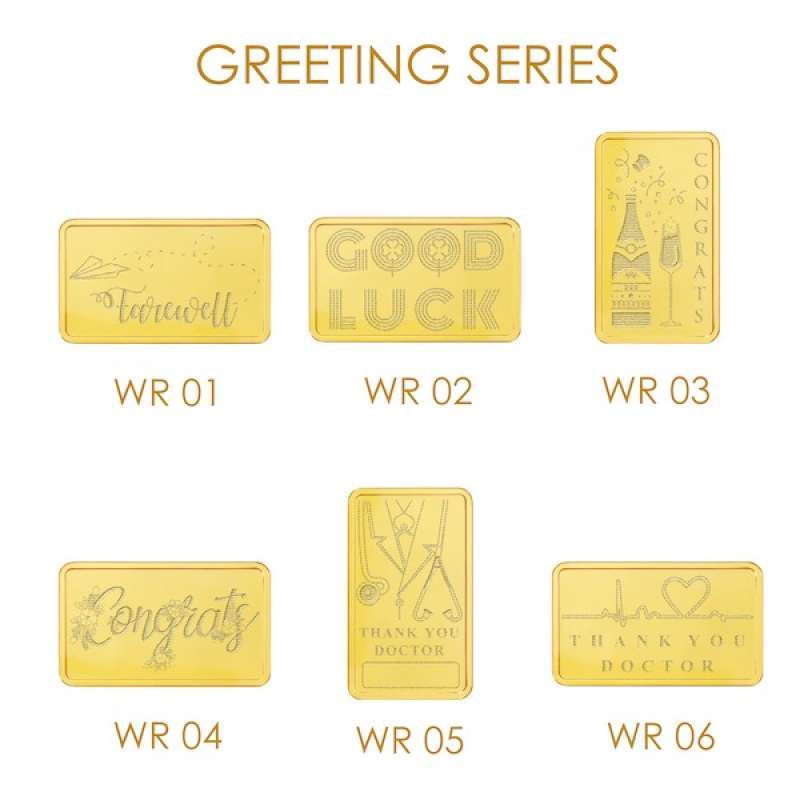 Jual Wonderful Wish emas batangan 24K custom GREETINGS series di Seller ...