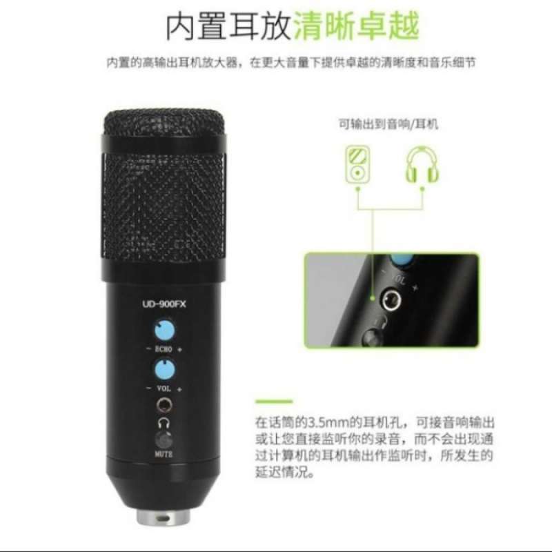 Promo Microphone Condenser USB Mikrofon With Stand UD-900FX Diskon 5% ...
