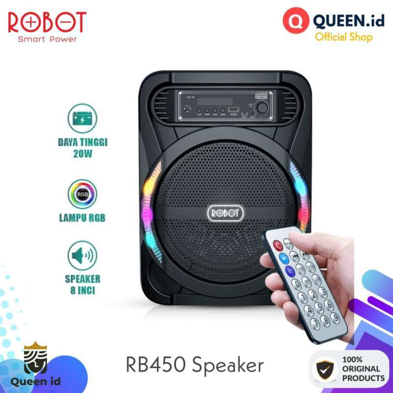 Promo ROBOT RB450 Speaker Bluetooth Wireless RGB Super Bass Audio ...