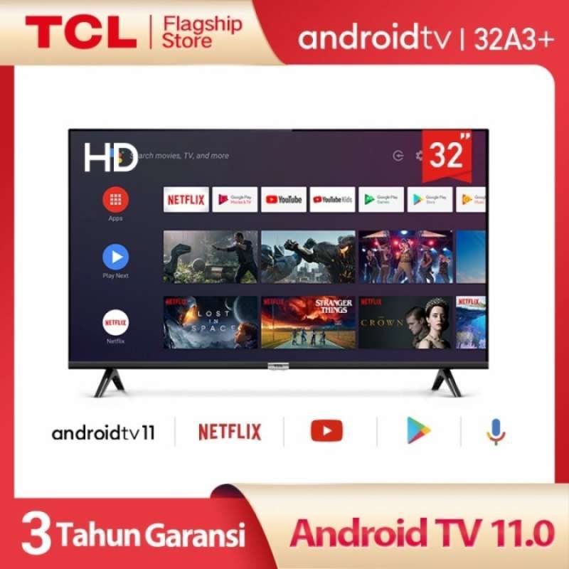 Jual TCL 32 INCH SMART ANDROID 11.0 LED TV DIGITAL 32A3 32A3+ ANDROID ...