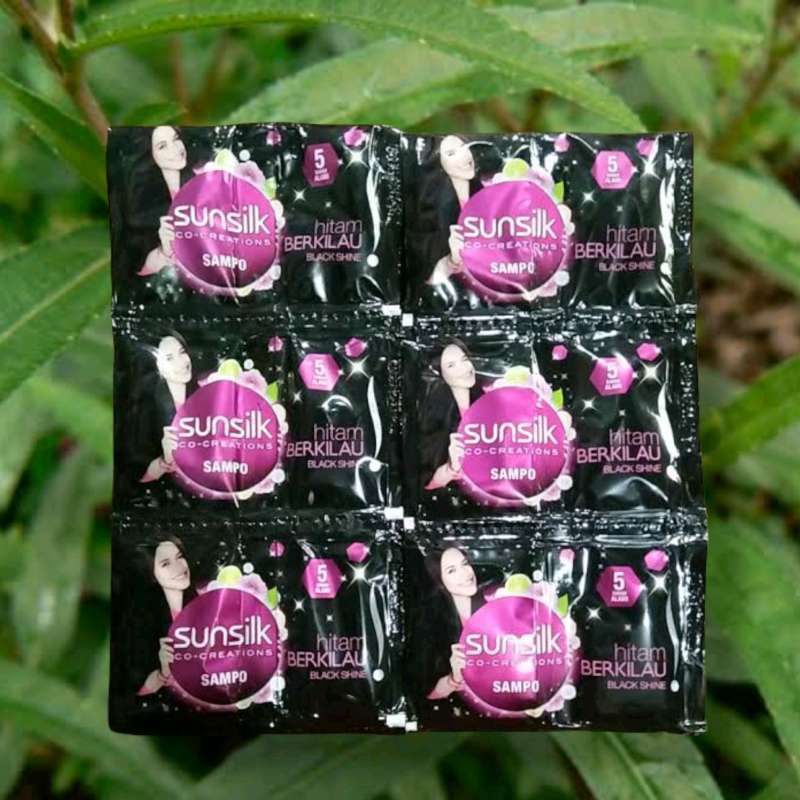 Jual Sunsilk Shampoo Sachet Black Shine 1 Renceng Isi 12 Hitam Di ...