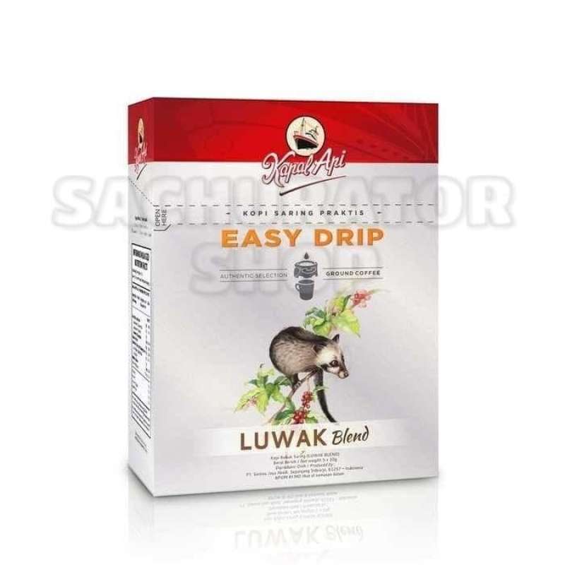 Jual Kopi Luwak Bubuk Kapal Api Easy Drip Luwak Blend Ground Coffee di ...
