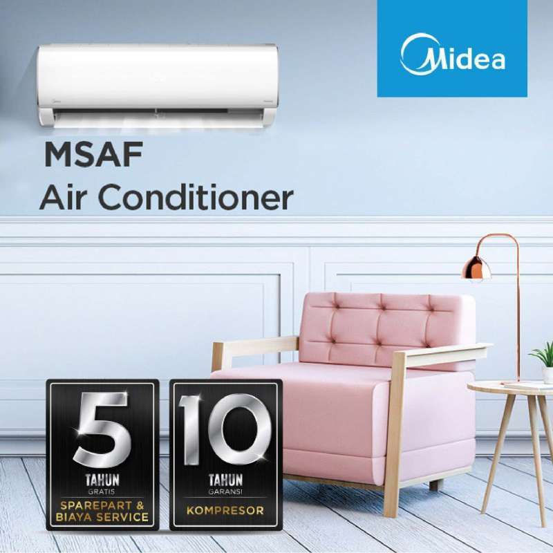 Promo Midea Ac Standard 3/4 Pk ( 0.75 Pk ) R32 Series Msaf-07crn2 (unit ...