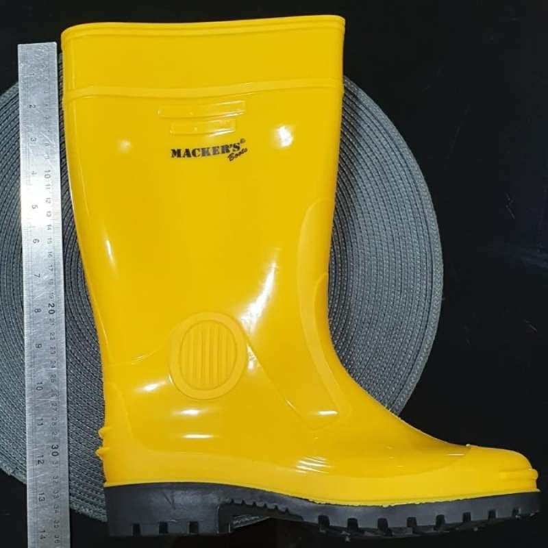 Jual SEPATU BOOTS APD KUNING MACKERS SAFETY SHOES BOOT TINGGI 39CM ...