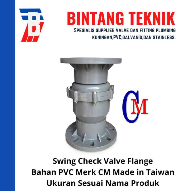 Jual Swing Check Valve PVC 6 inch CM - Flange di Seller Toko Bintang ...