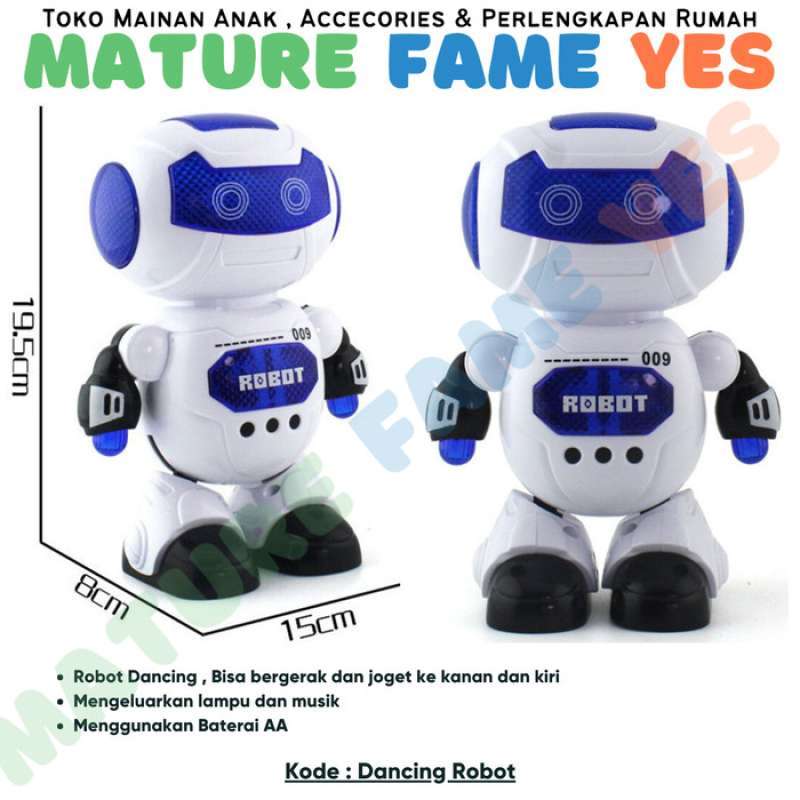 Jual Mainan Dance Robot Putih Biru No WM0858A di Seller Eloise Shop ...