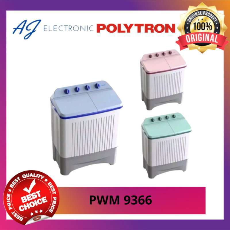 Jual Mesin Cuci Polytron Pwm-9366 / Pwm9366 , 2 Tabung 9 Kg Di Seller ...