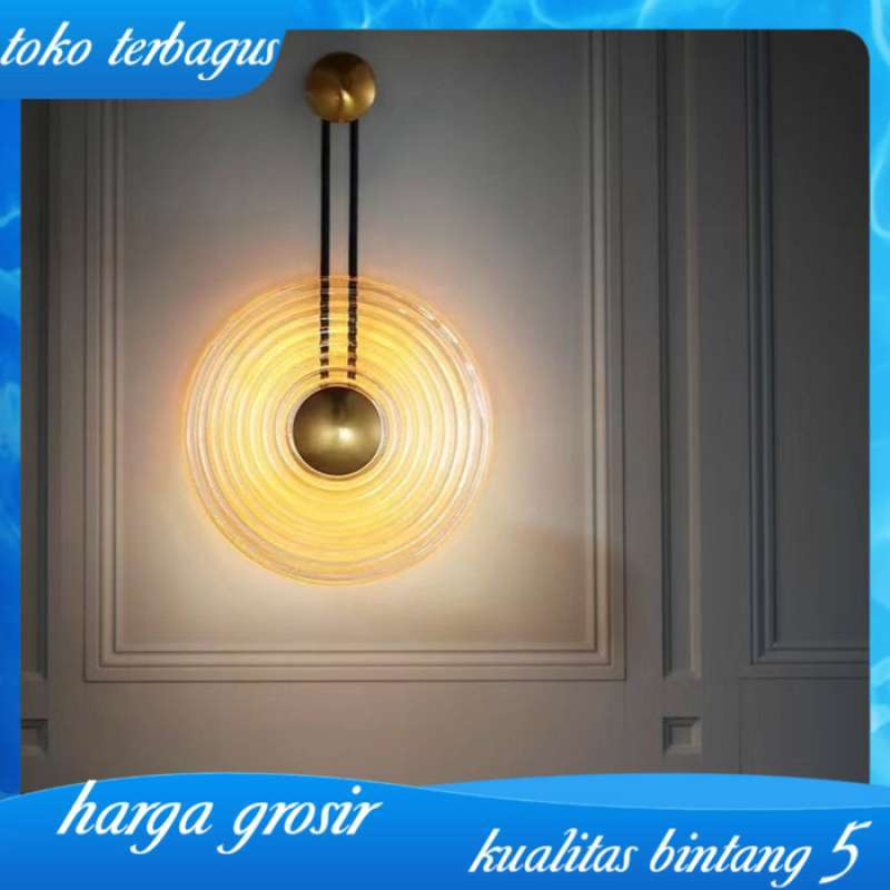 Promo Lampu Dinding Hias Modern Minimalis Kaca Mewah Gold Premium Wall ...