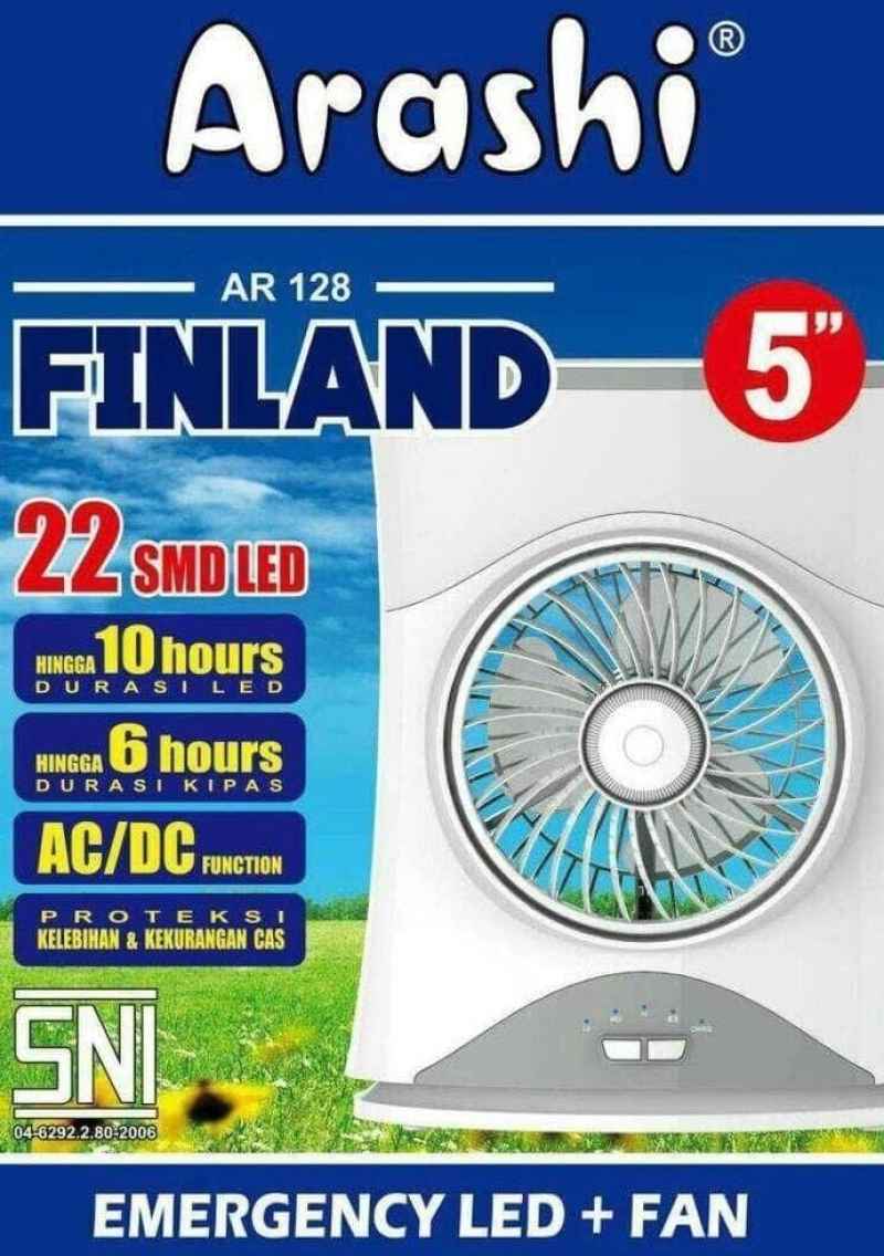 Jual Kipas Angin Dan Lampu Emergency Arashi FINLAND ARL 128 Kipas ...