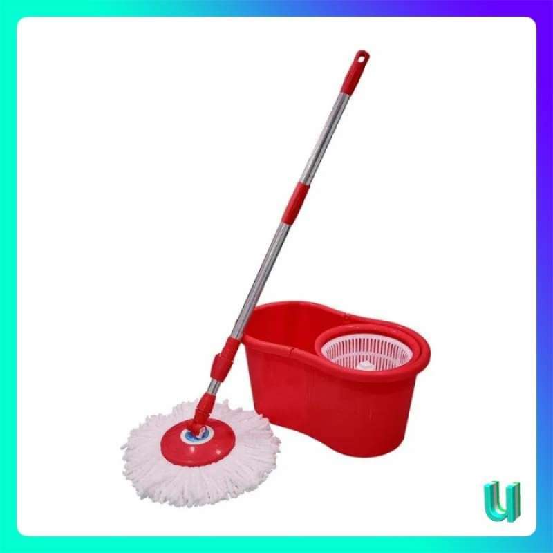 Jual Alat Pel Gagang Panjang Pel Lantai Handle Set Ember Super Spin Mop ...