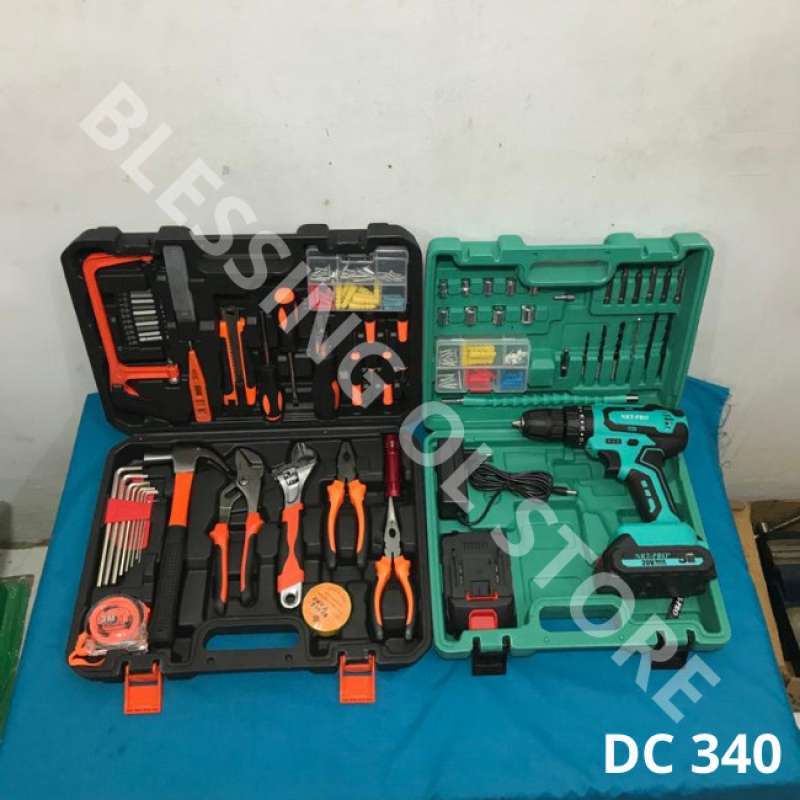 Promo Paket Tukang / Alat Tukang Lengkap / Bor Cordless Beton Diskon 10 ...