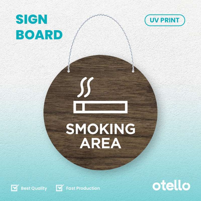 Promo Free Ongkir Signage Smoking Area Sign Board Gantung Wilayah ...