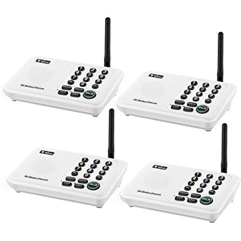 Promo Wuloo Intercoms Wireless for Home 5280 Feet Range 10 Channel 3 ...